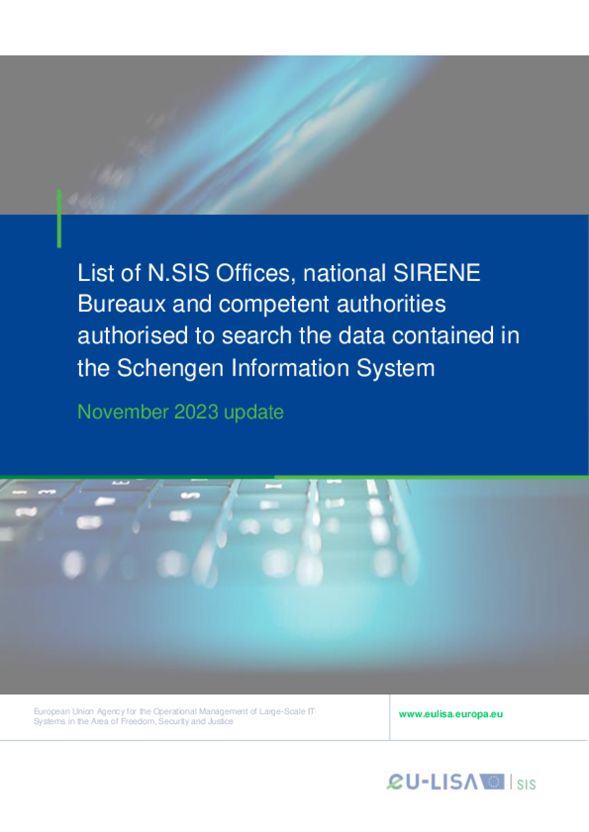 SIS - List of competent authorities 2023 - Updated | eu-LISA